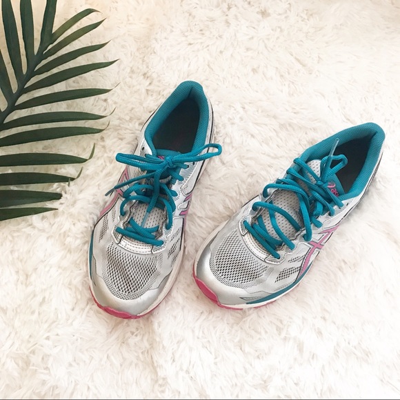 Asics | Shoes | Asics Guidance Line Grey Teal Tennis Shoe | Poshmark